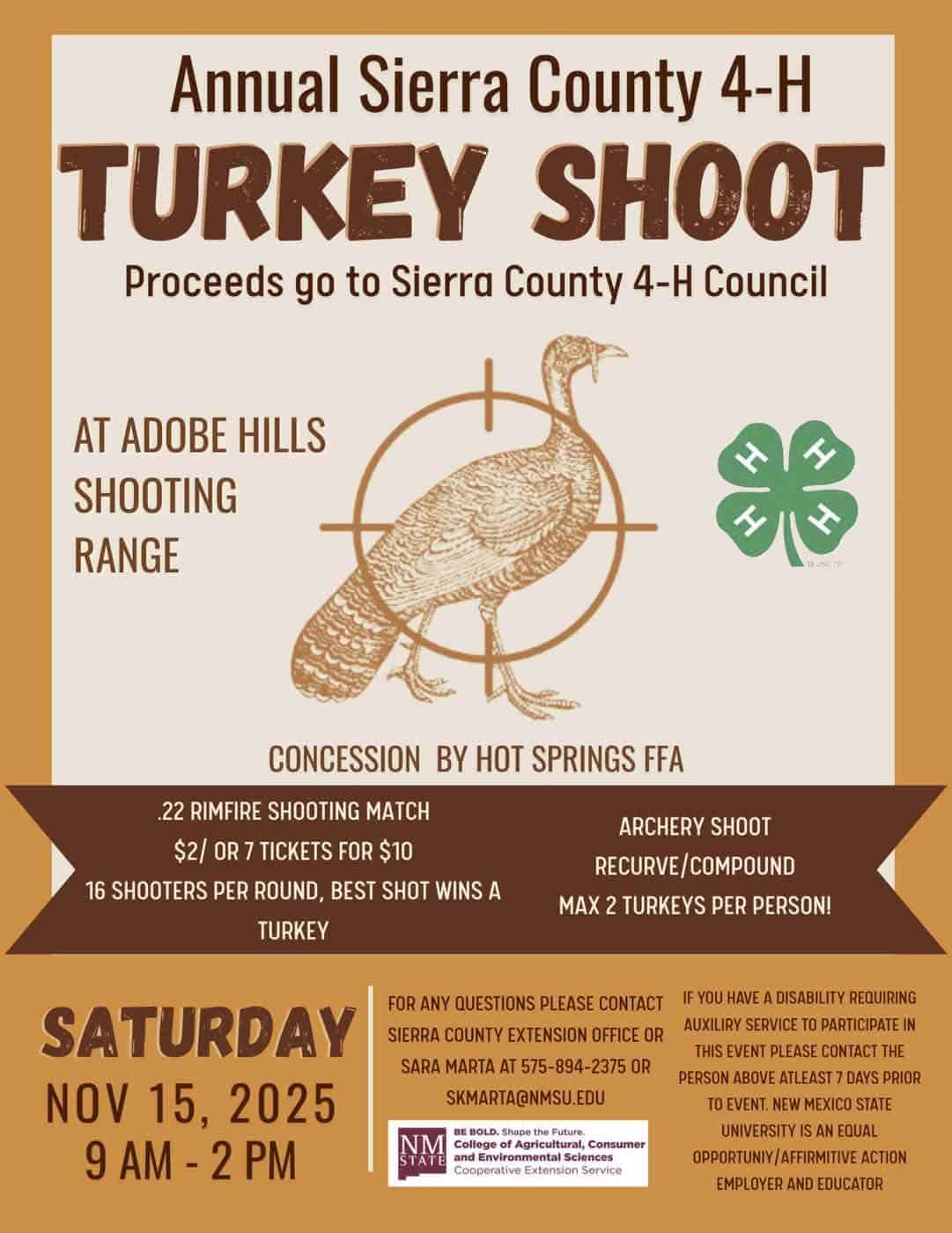Sierra County Government › Annual Sierra County 4H Turkey Shoot